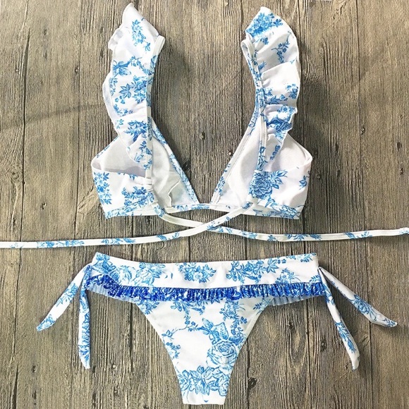 Swim | Sky Blue Flutter Bikini | Poshmark